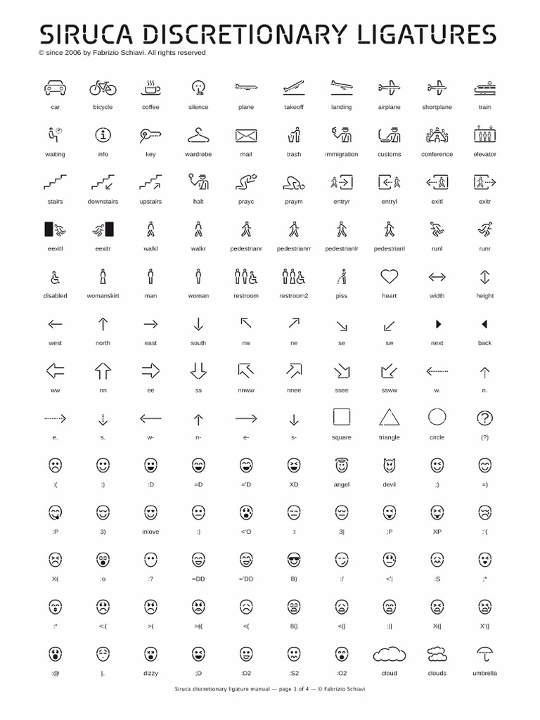 Siruca Discretionary Ligatures | PDF
