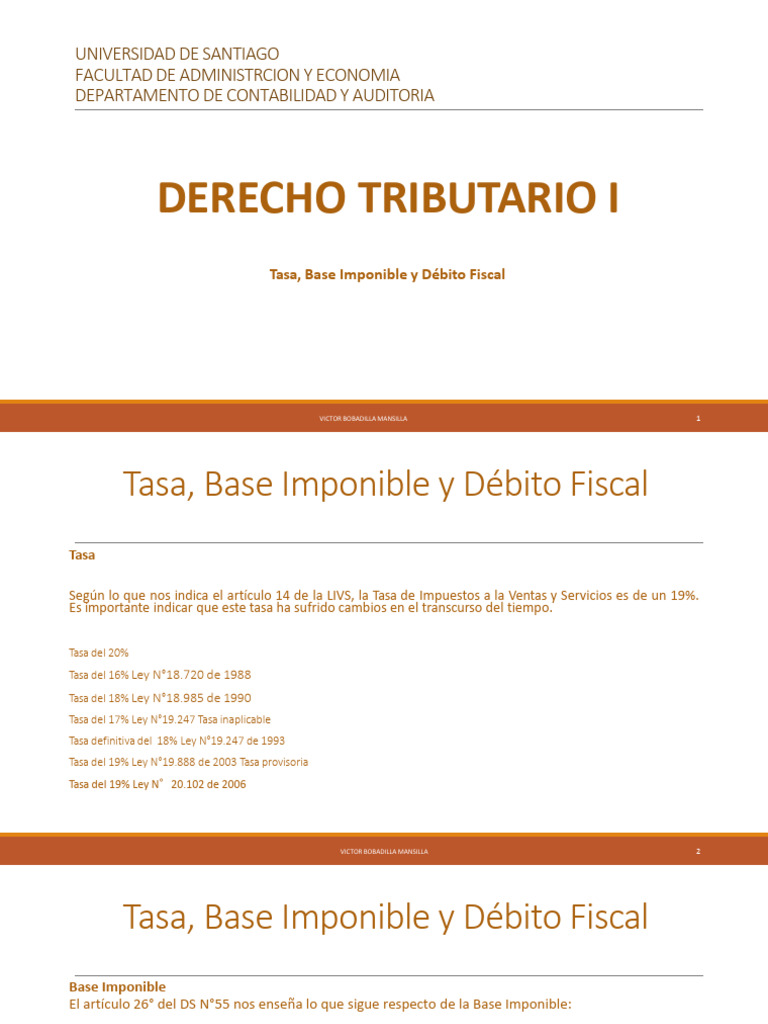 22 Tasa Base Imponible y Debito Fiscal 536632 | PDF | Impuestos ...