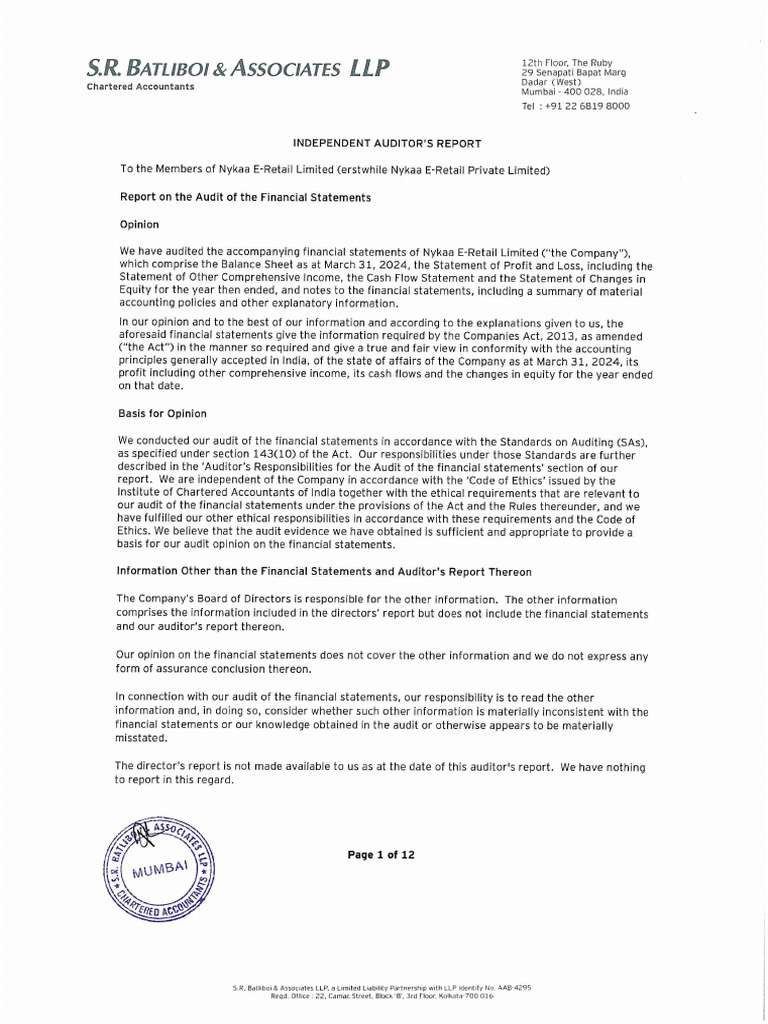 Nykaa E Retail Limited | PDF