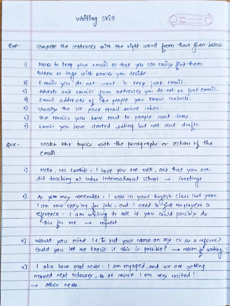 ENGLISH - Writing Skill | PDF