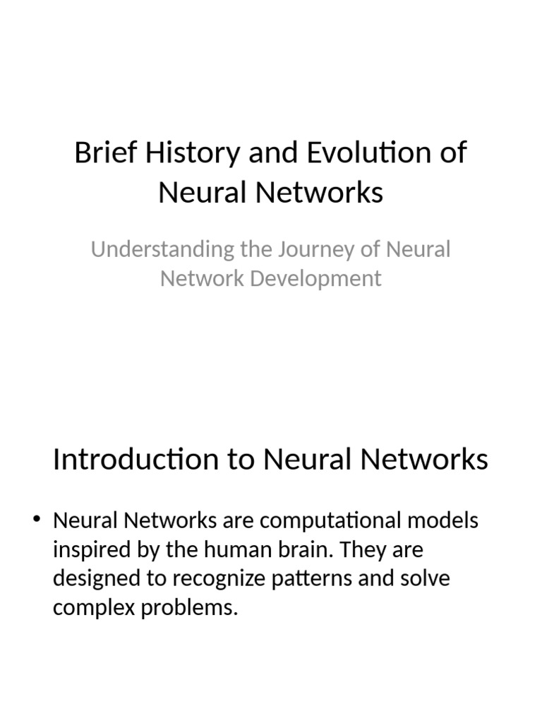 Module3 2nd Half Neural Network Evolution | PDF | Neuron | Synapse