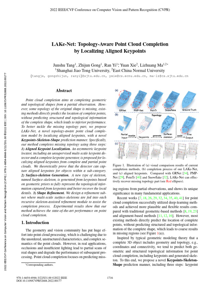 LAKe-Net Topology-Aware Point Cloud Completion by Localizing Aligned ...