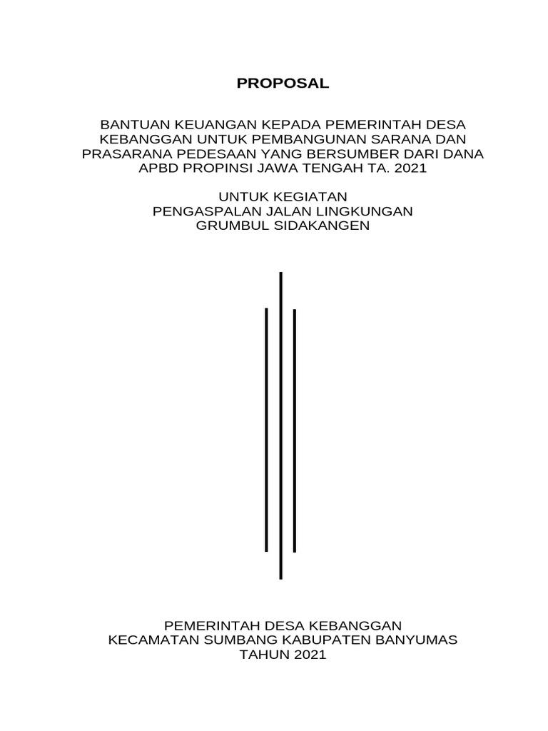 Proposal Jalan Aspal | PDF