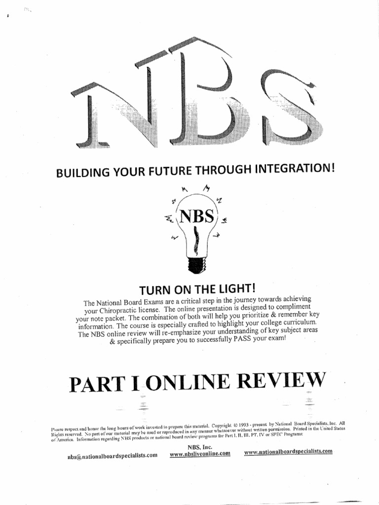 Part 1 Boards Review - NBS | PDF