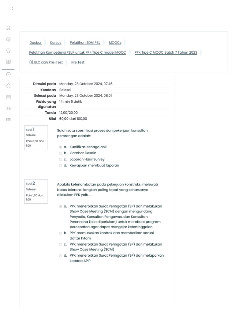 Pre Test - Ulasan Hasil Pengerjaan Kuis | PDF | Pengelolaan Keuangan ...