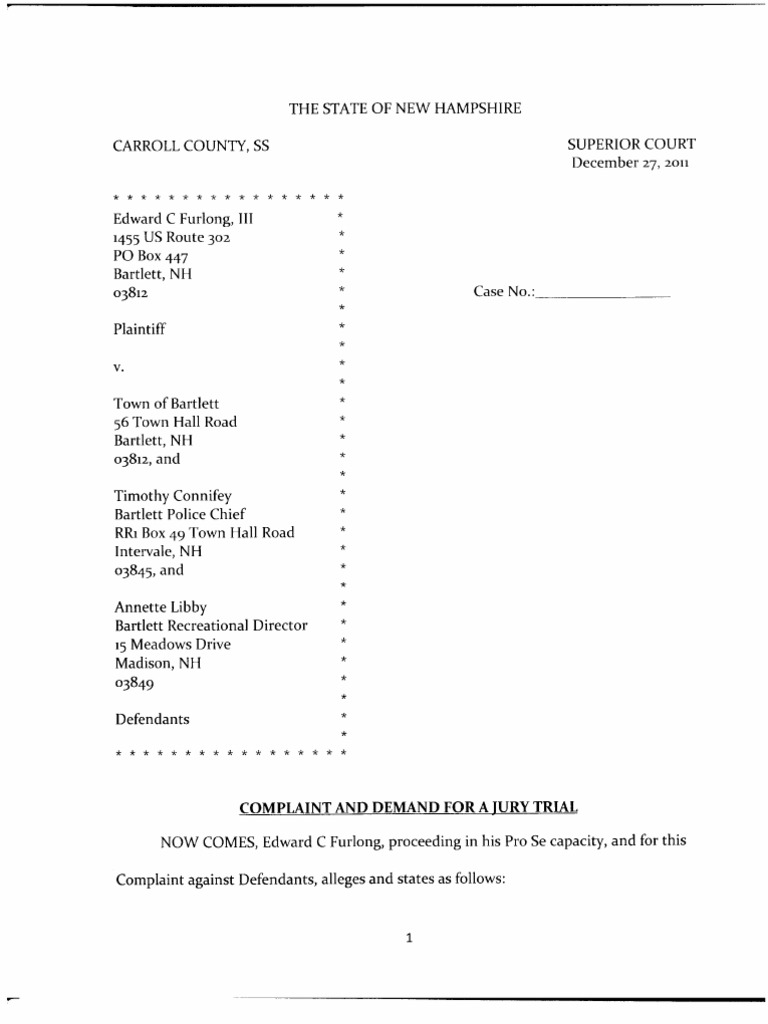 Complaint and Demand For Jury | PDF | Plea | Pleading