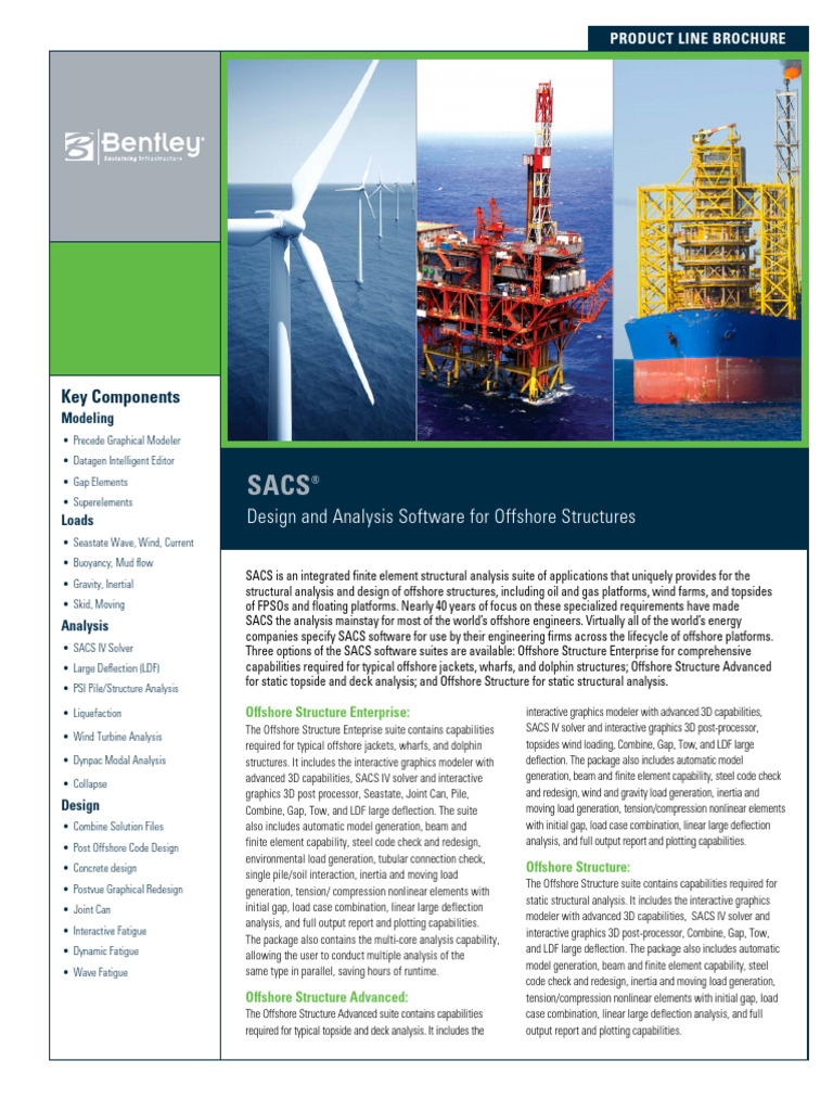 01_SACS-Brochure | PDF | Beam (Structure) | Structural Analysis