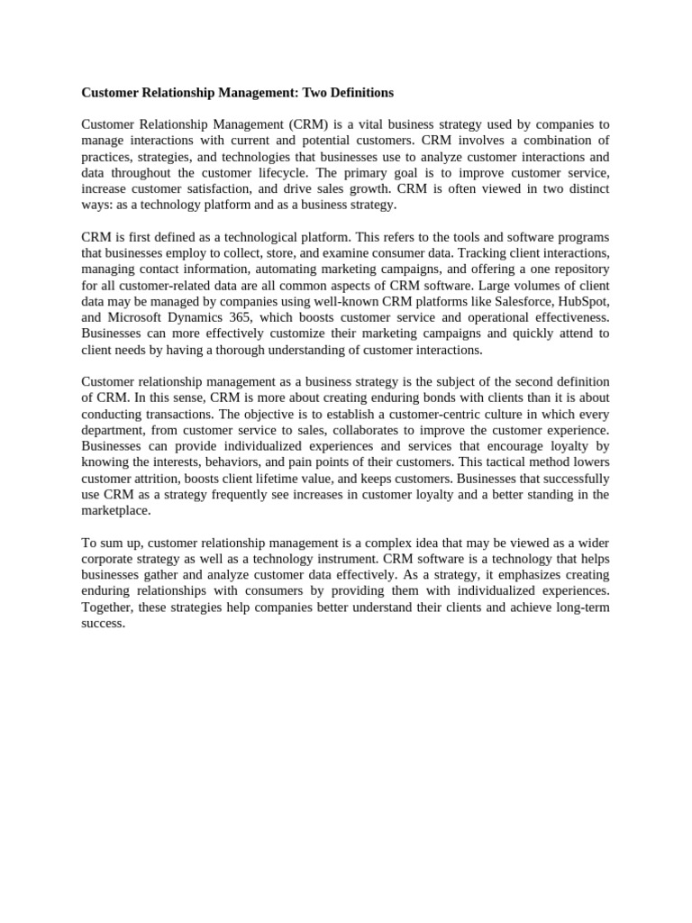 module 11 assignment | PDF | Customer Relationship Management ... module 11 assignment | PDF | Customer Relationship Management ...