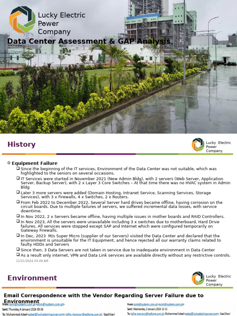 Data Center Assessment & GAP Analysis (Final) | PDF | Data Center ...