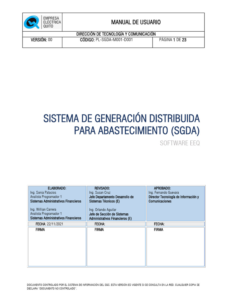 Manual Usuario SGDA EEQ | PDF | Archivo de computadora | Informática