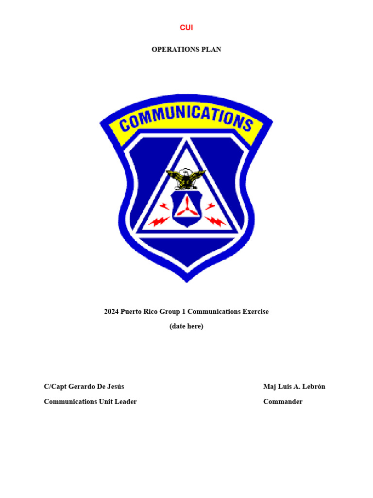 PRWG Group 1 Communications Exercise 2024 | PDF | Civil Air Patrol