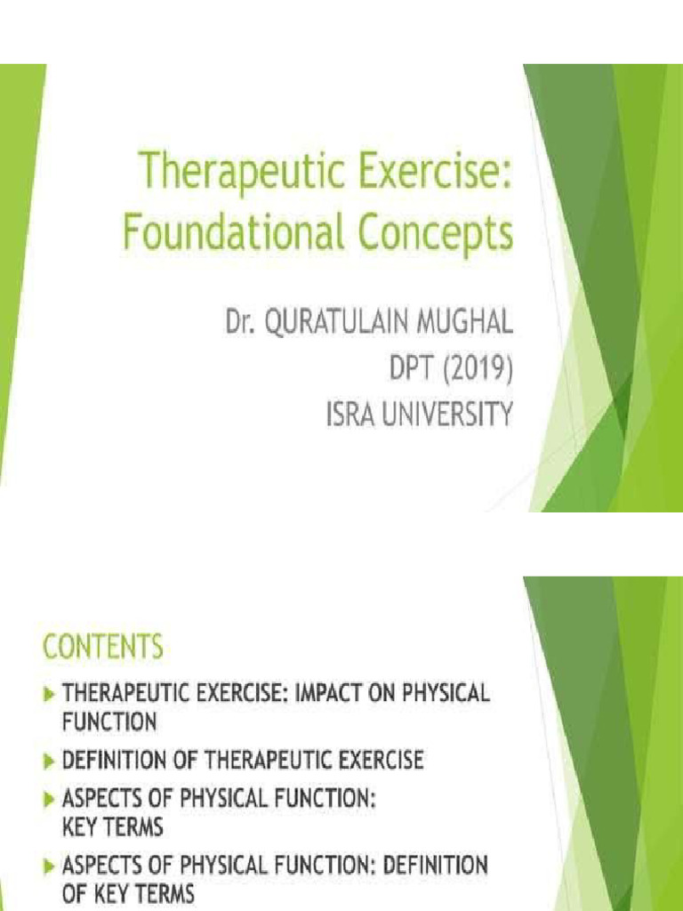 Theraputic Exercise | PDF
