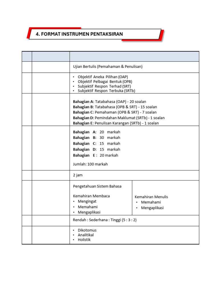 Template Ujian Bahasa Arab | PDF