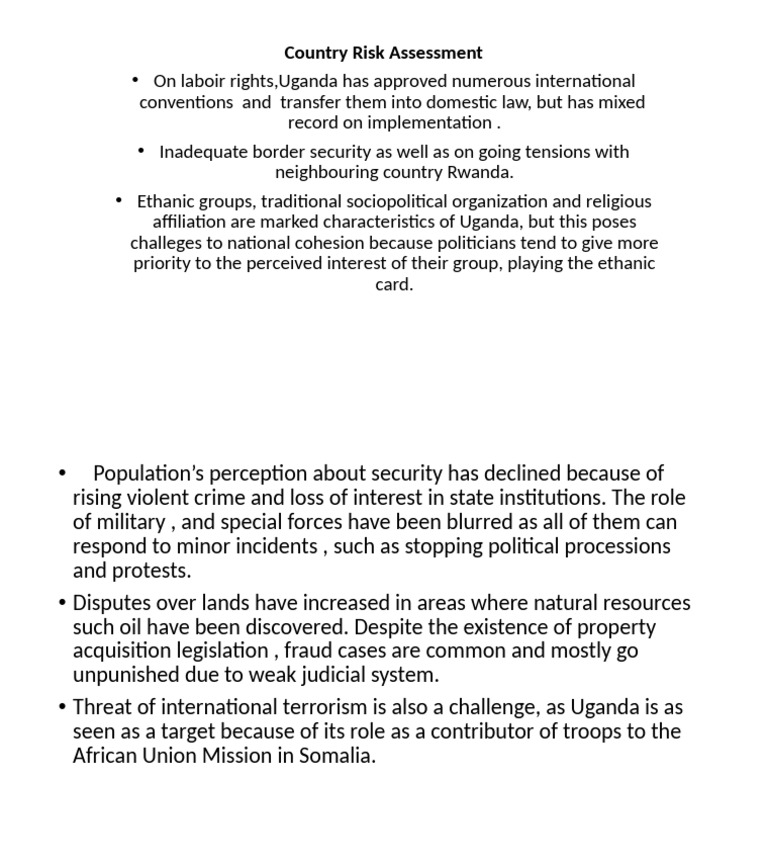 Country Risk Assessment | PDF | Politics