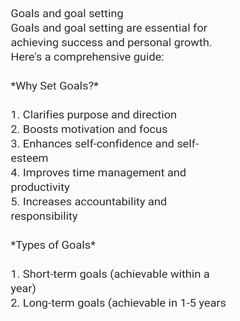 LO Revision - Goals | PDF