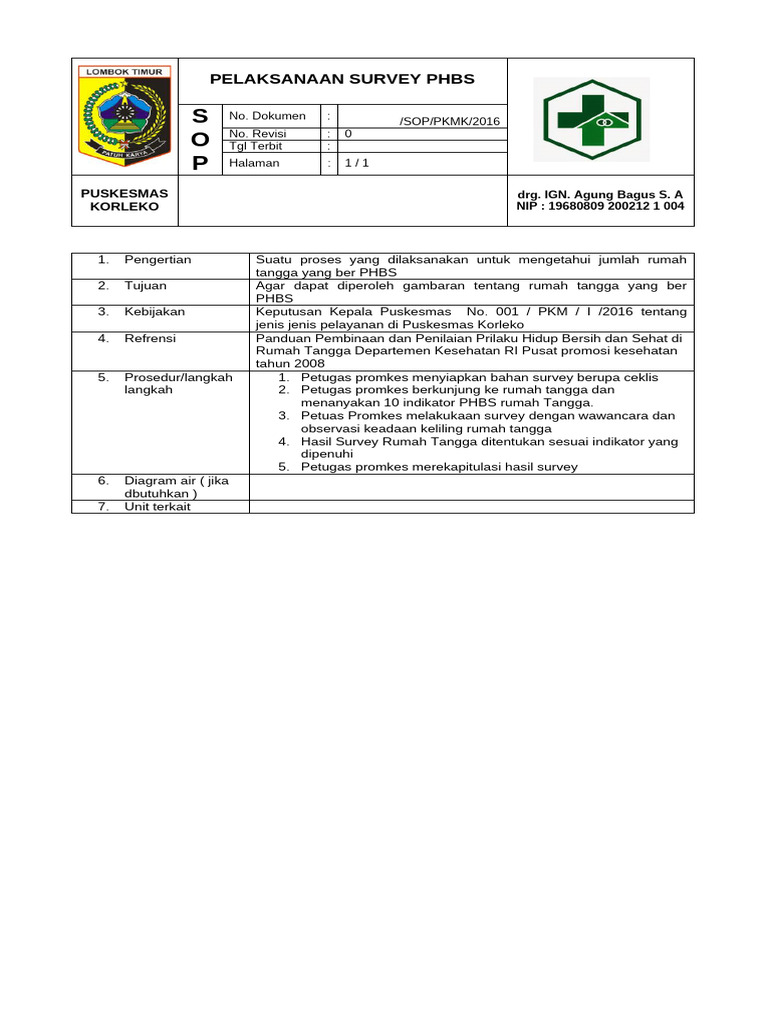 Pelaksanaan Survey PHBS | PDF | Pengembangan Diri | Sains & Matematika