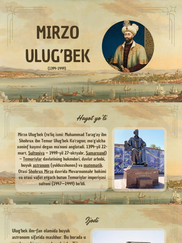 Mirzo Ulug'bek | PDF