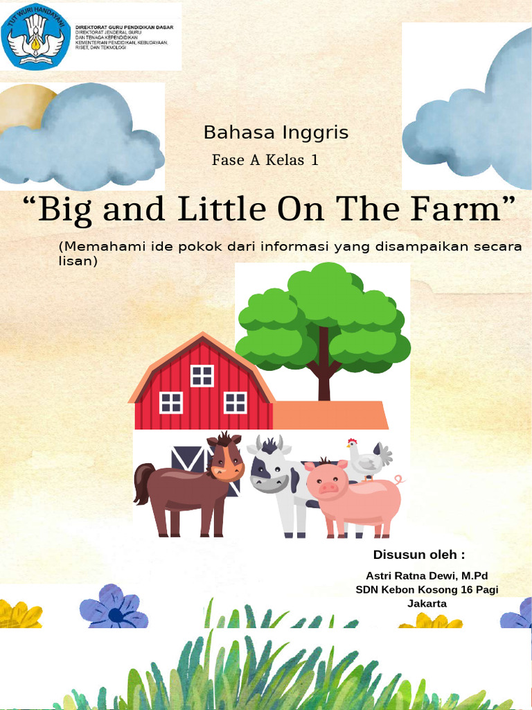 Modul Ajar Bahasa Inggris Sem 2 - Big and Little On The Farm - Fase A | PDF