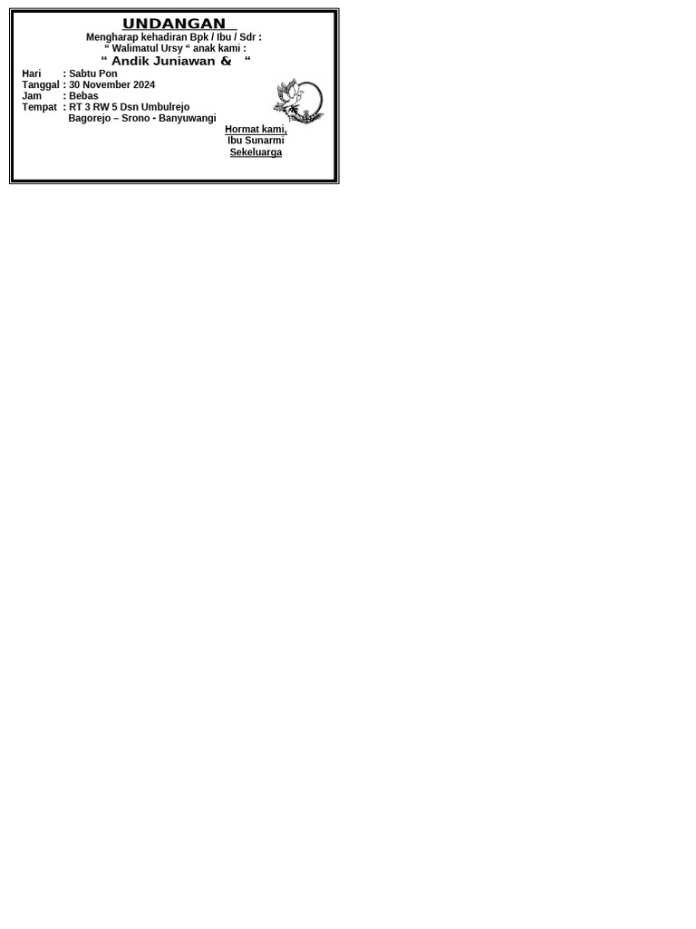 Undangan Sabun | PDF