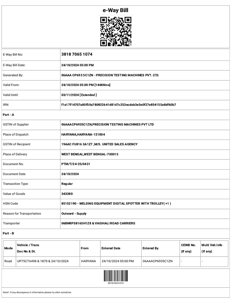 E-Way Bill System (12) | PDF