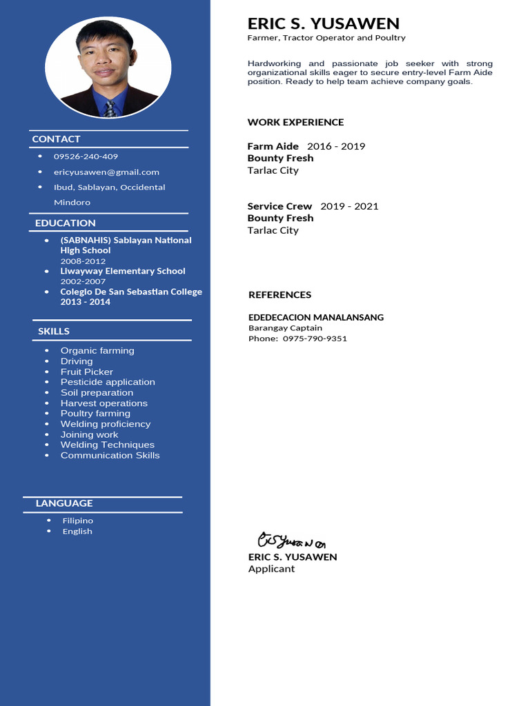 Eric Yusawen Resume | PDF