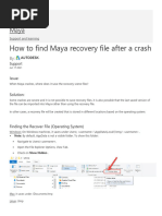 Fixing Maya: Reset and Troubleshoot | PDF | Autodesk Maya | File Format