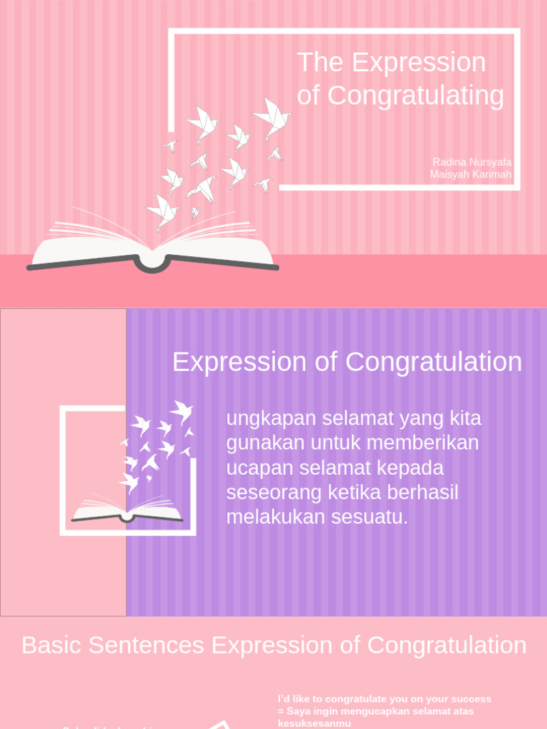 The Expression of Congratulating: Radina Nursyafa Maisyah Karimah | PDF