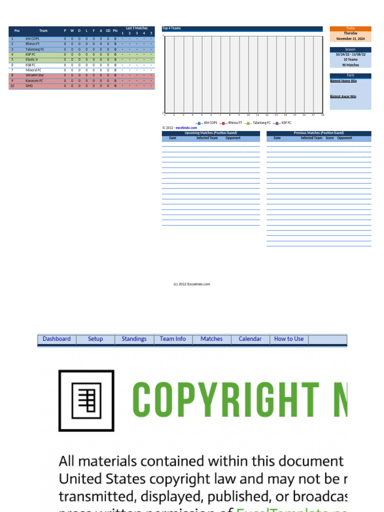 Soccer League Fixture Generator Excel | PDF | Tournament | Worksheet