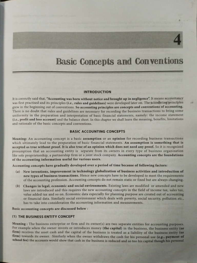 Basic Concepts and Conventions | PDF | Money | Accounting Basic Concepts and Conventions | PDF | Money | Accounting