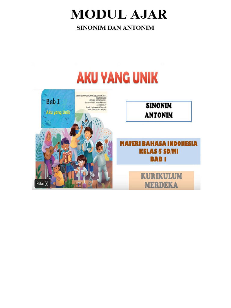 Modifikasi RPP Diferensiasi Dalam Pembelajaran Kls 5 SD Kurmer | PDF