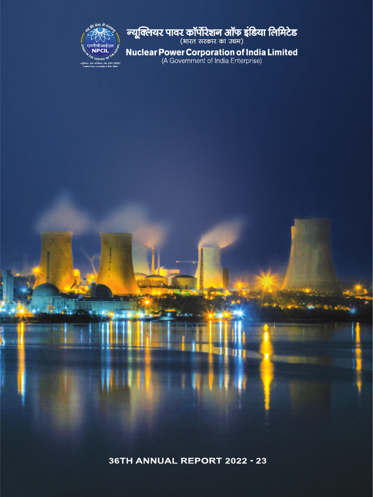 NPCIL Annual Report 2022 23 English 29082023 | PDF | Nuclear Power | Corporate Social Responsibility