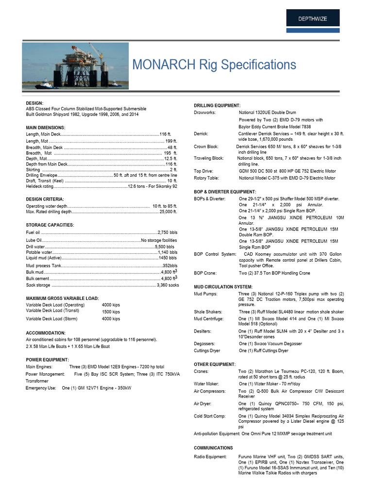 Monarch Spec Sheet Rev1 | PDF | Pump