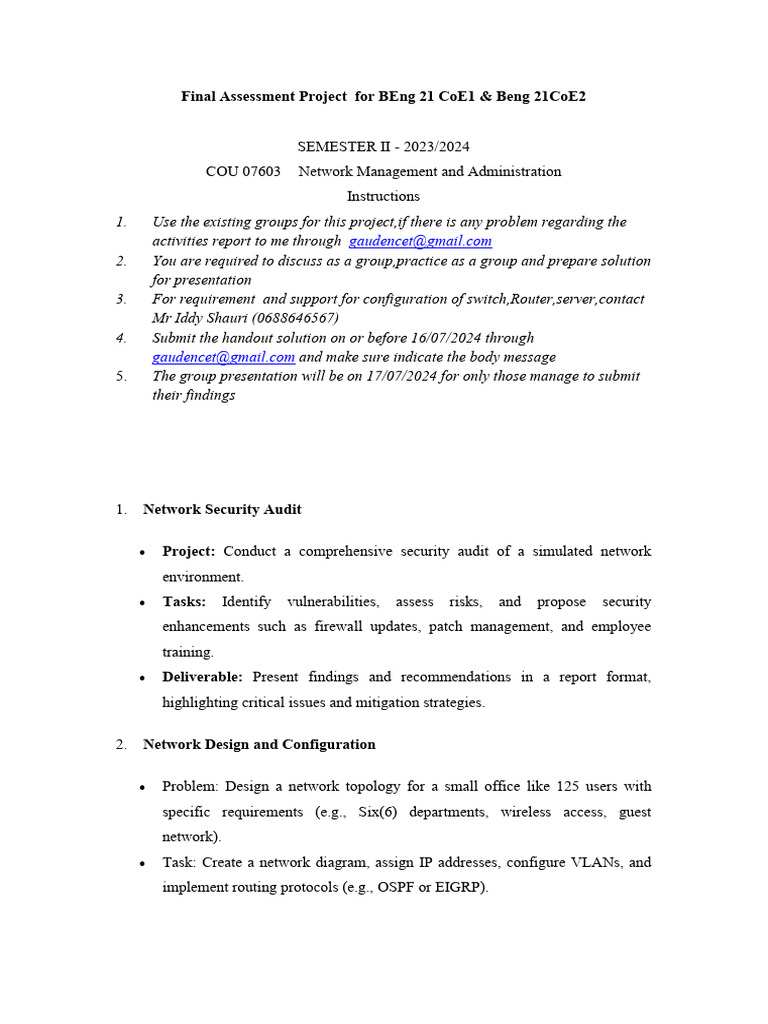 Final Assessment Project For BEng 21 CoE1 20240711 | PDF | Computer ...