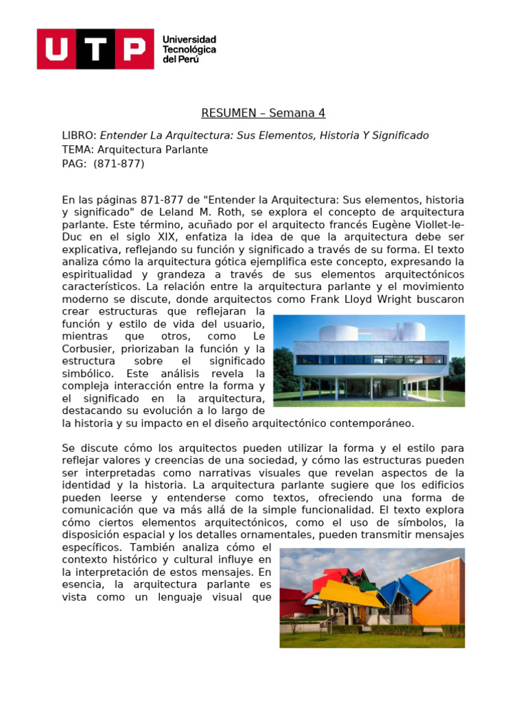 Arquitectura Parlante: Forma y Significado | PDF