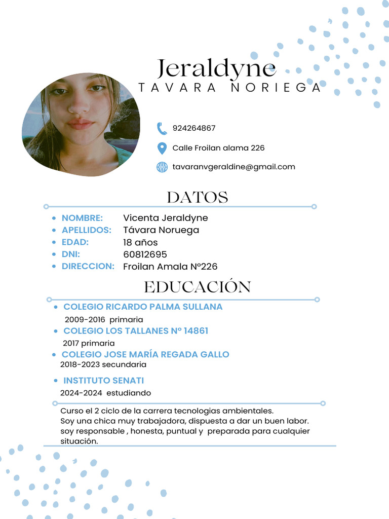 Currículum Vitae Minimalista Celeste 20241119 195525 0000 | PDF