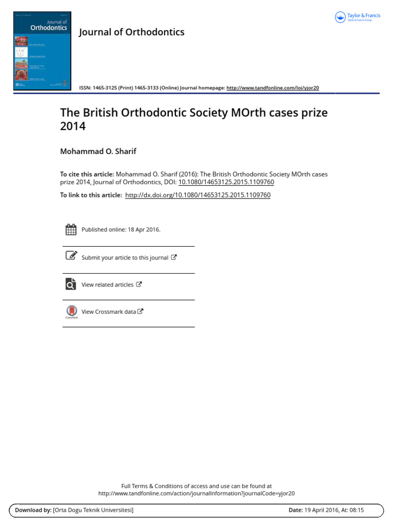 2014 sh | PDF | Orthodontics | Dental Anatomy