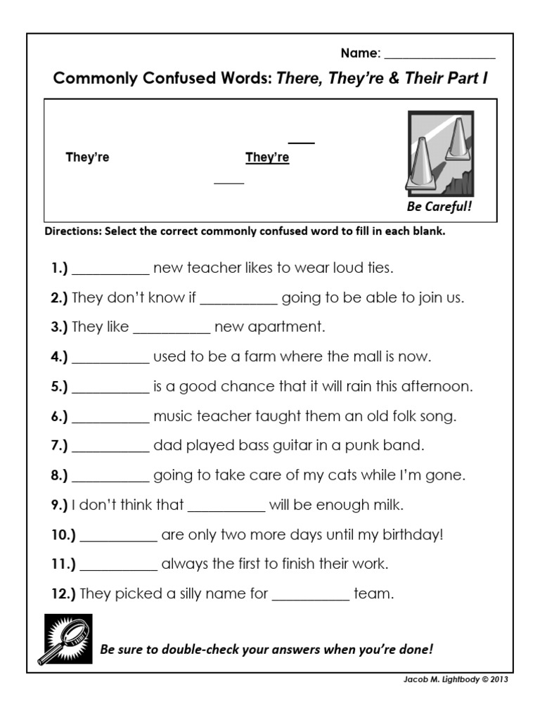 Confusing Words: There, They're, Their | PDF | Adverb | Part Of Speech