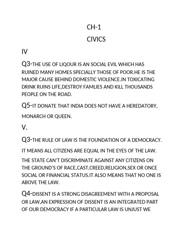 CH 1 Civics | PDF | Politics | History