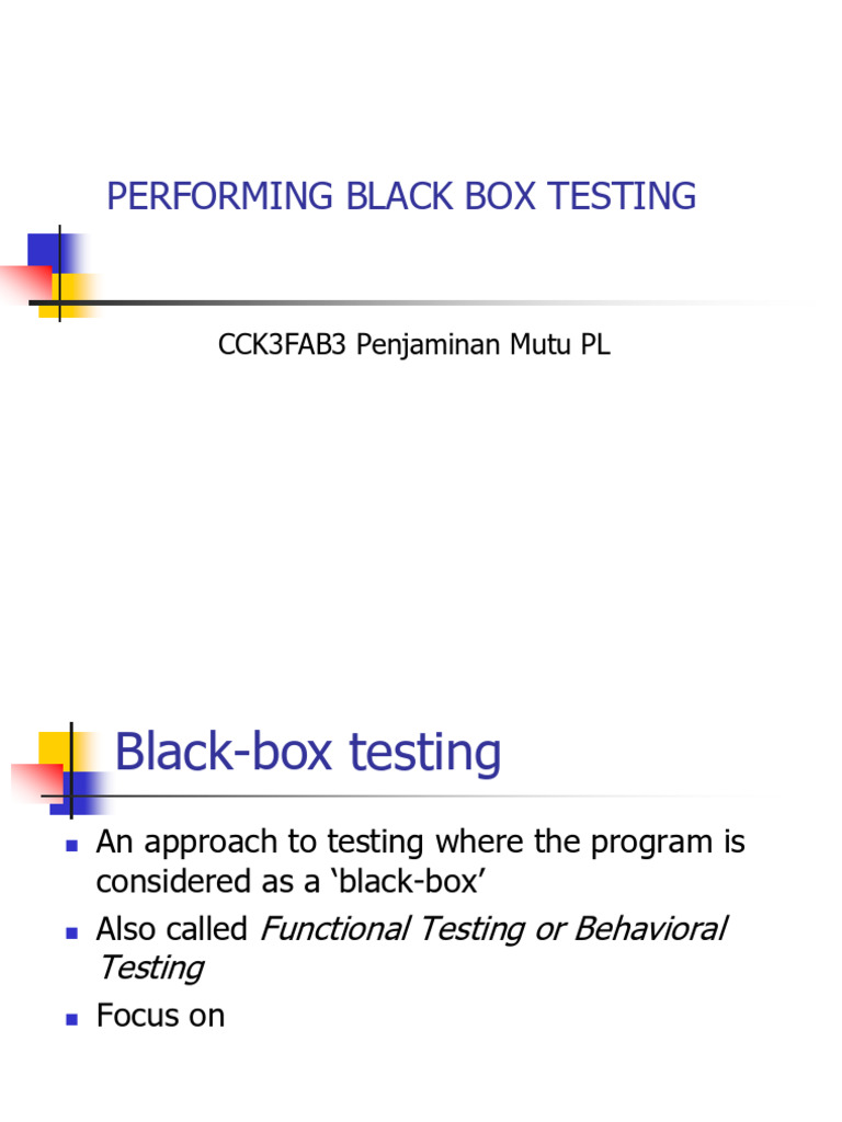 7.1 Performing BlackBoxTesting | PDF | Software Testing | Computer ...