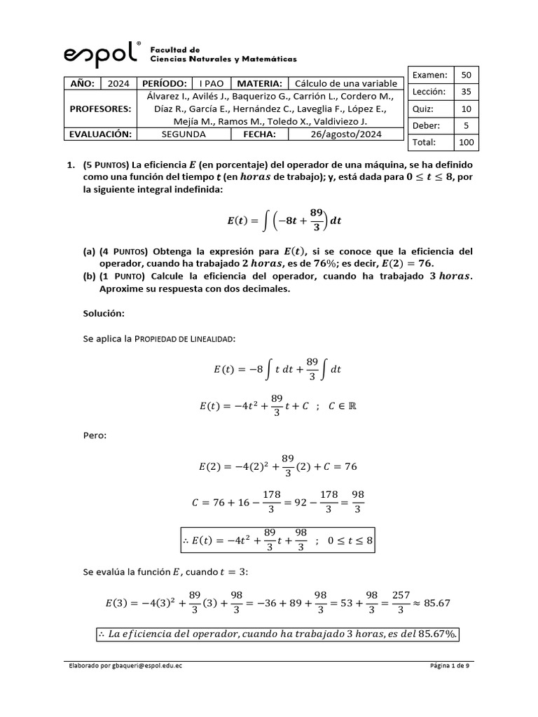 2024 I PAO CUV Ex2 Solucion | PDF | Pendiente | Línea (geometría)