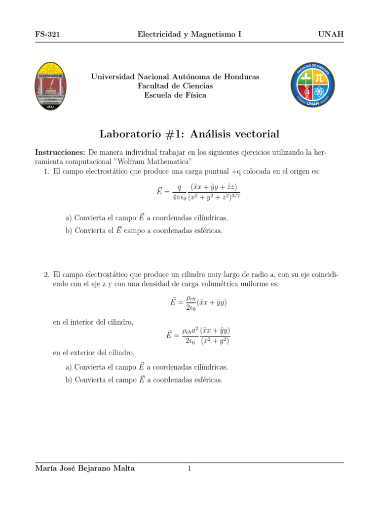 FS 321 Guia1 IIPAC 2024 | PDF | Campo eléctrico | Física