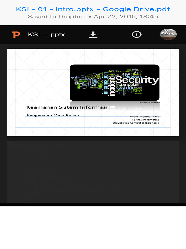 KSI - 01 - Intro - PPTX - Google Drive | PDF