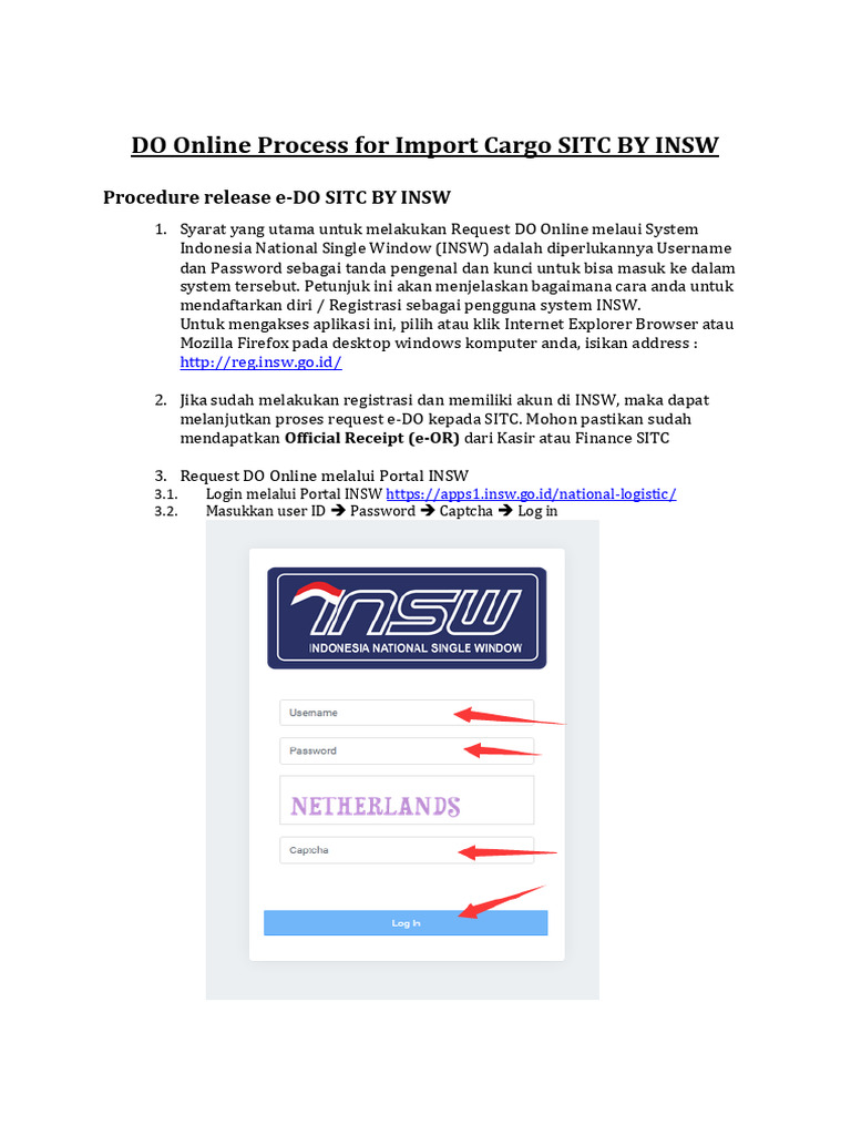 Do Online Process Insw | PDF | Bisnis | Pengelolaan Keuangan & Uang