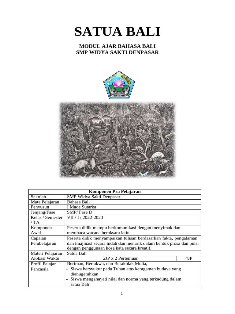 Modul 5 Satua Bali Fix - Made Nurjaya | PDF