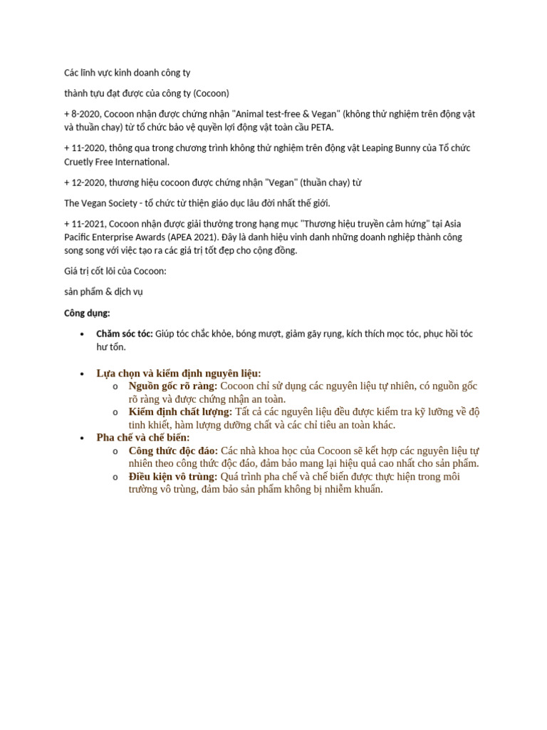 Cocoon Information | PDF