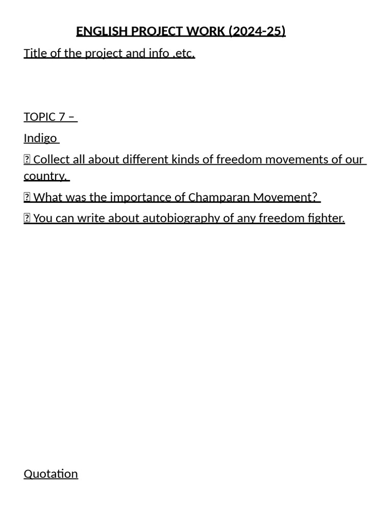 English Project Work | PDF | Time Management | Professional Skills