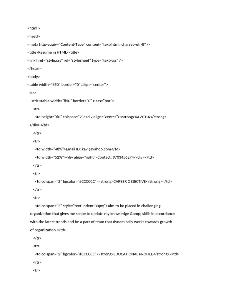 resume | PDF | Net Beans | Applications & Software
