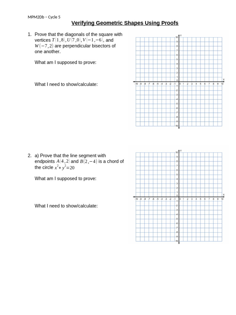 D1 - Verifying Geometric Shapes Using Proofs | PDF