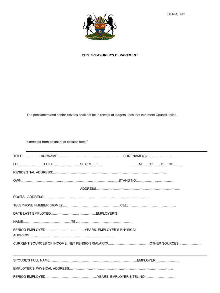 Senior Citizen Application Form.-1 | PDF | Taxes | Government Finances