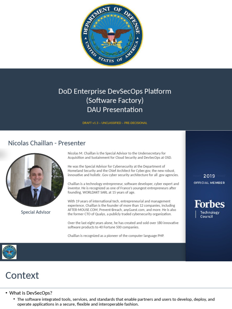 DoD DevSecOps Platform Overview | PDF | Scrum (Software Development ...